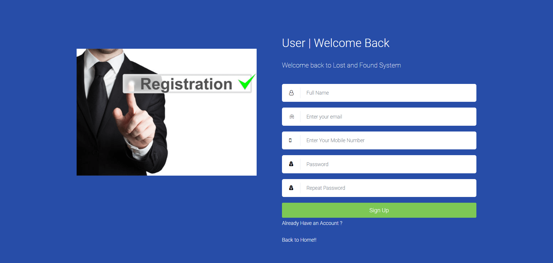 Lost and Found Portal Management System Project Using PHP- PHPGurukul