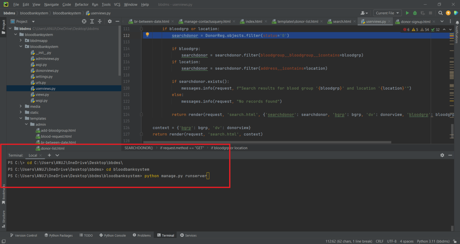 Blood Bank and Donor Management Sysytem Project using Python Django ...