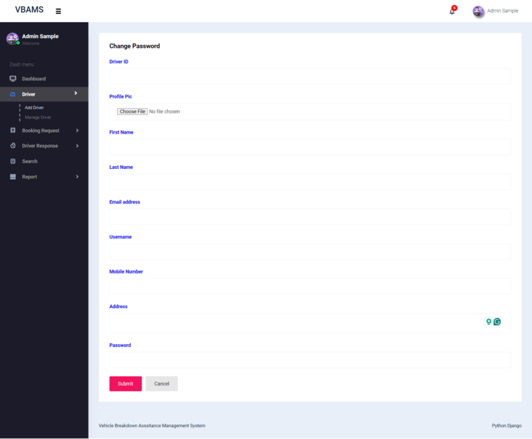 Vehicle Breakdown Assistance Management System Project Using Python ...