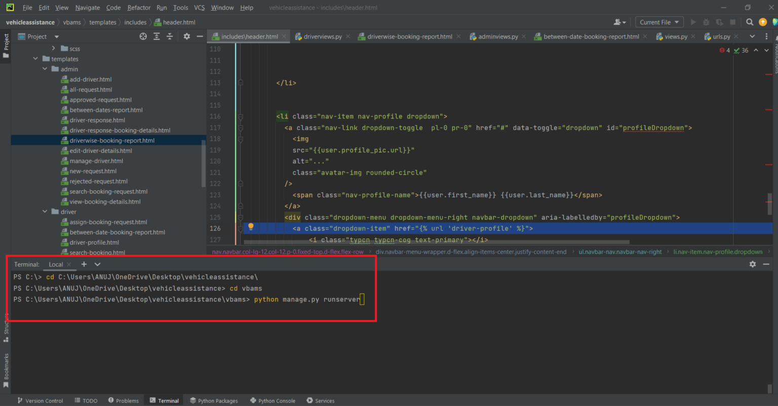 Vehicle Breakdown Assistance Management System Project Using Python Django and MySQL