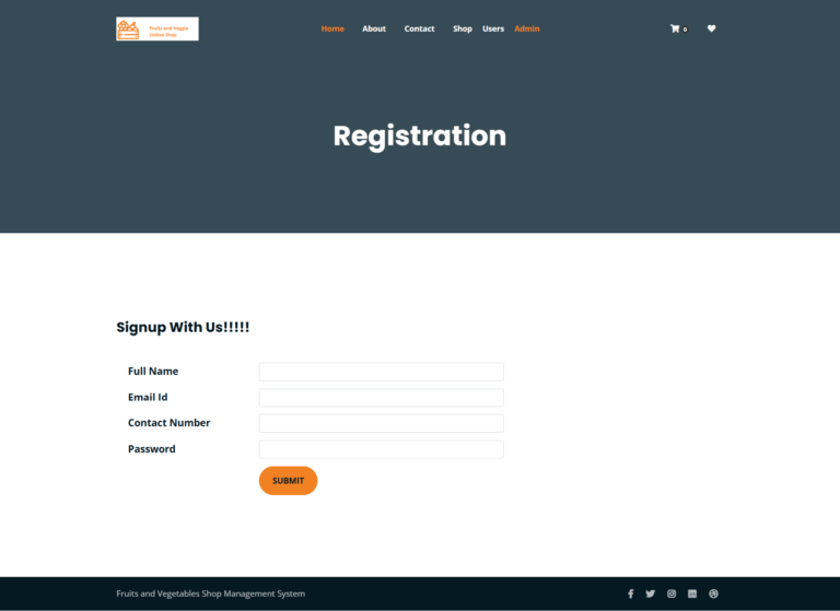 Fruits and Vegetables Shop Management System using PHP - PHPGurukul