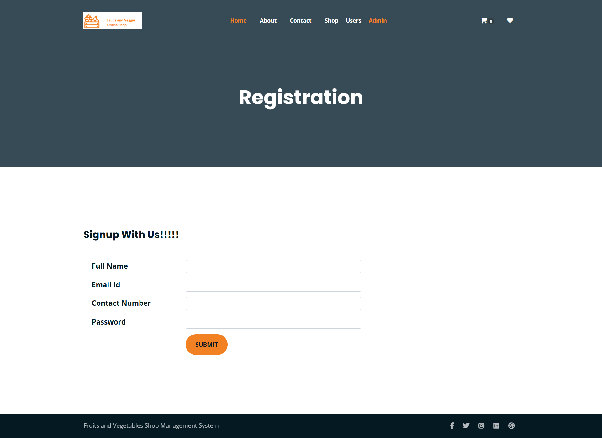 Fruits and Vegetables Shop Management System using PHP - PHPGurukul