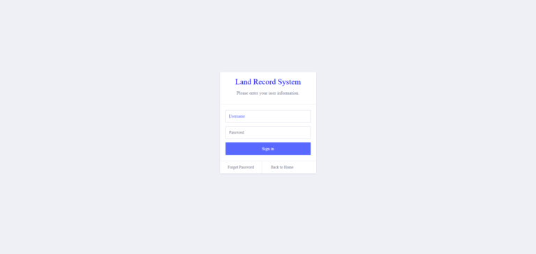 Land Record System using PHP and MySQL - PHPGurukul