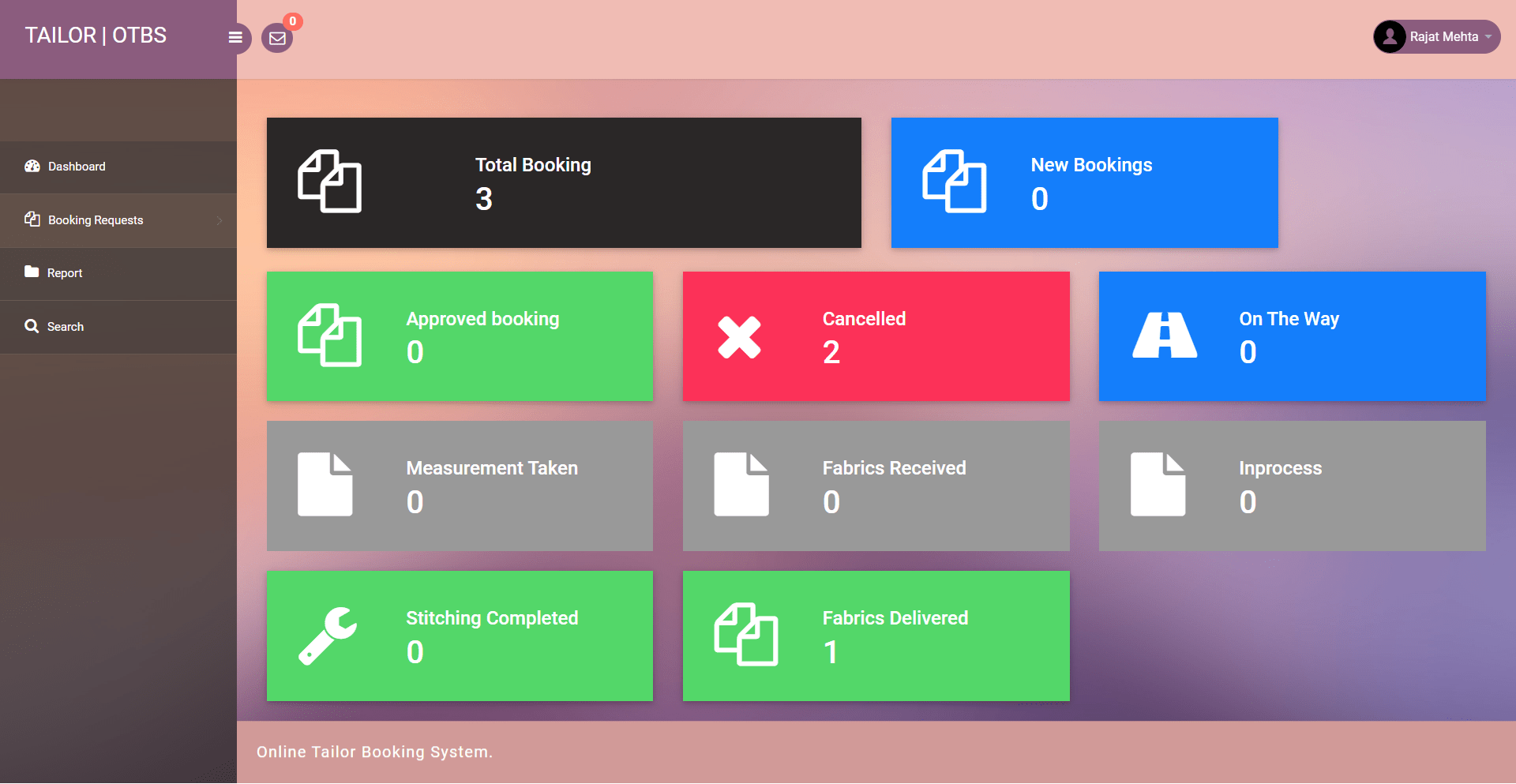 Online Tailor Booking System Project in PHP - PHPGurukul