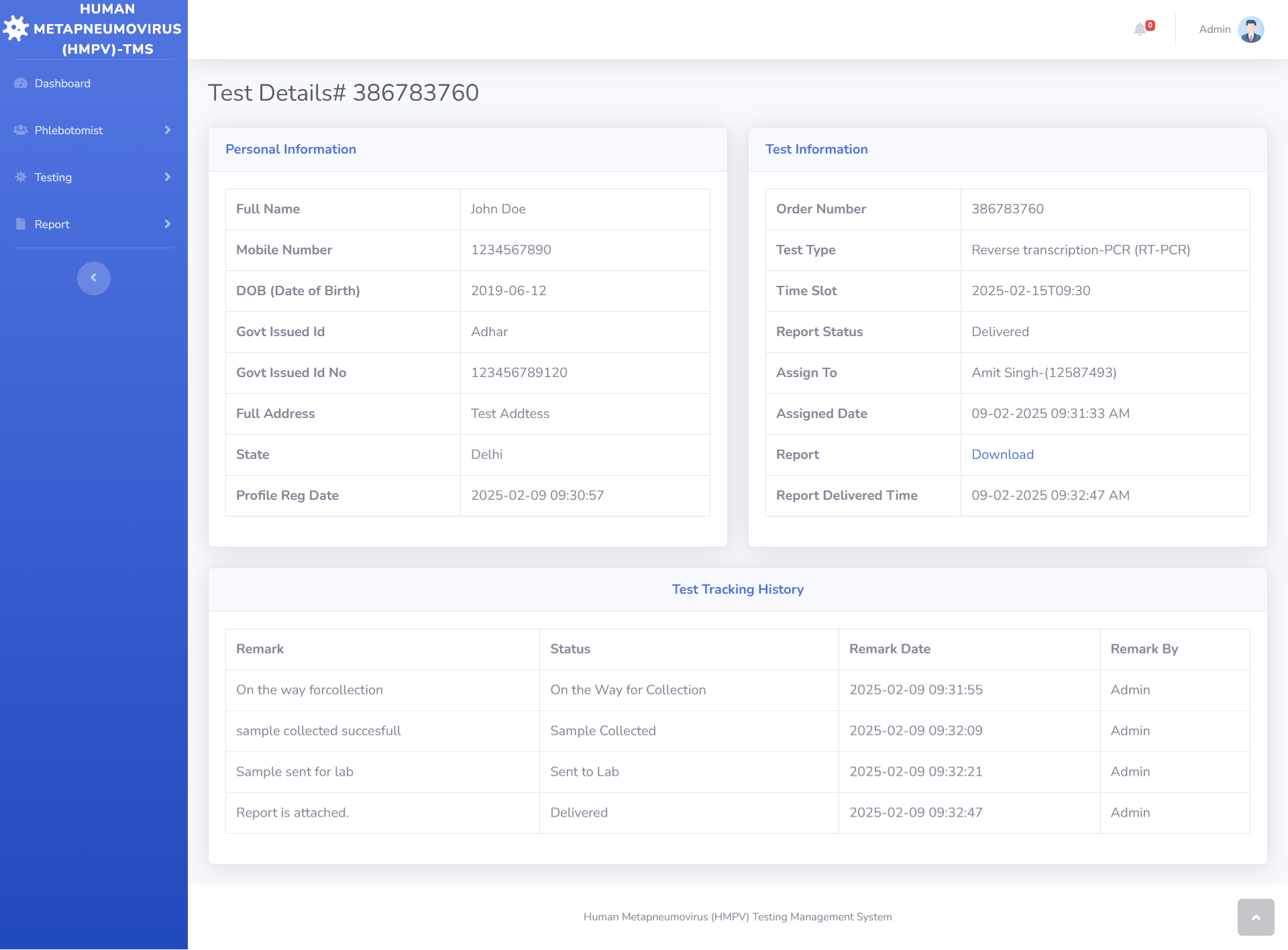 Human Metapneumovirus (HMPV) – Testing Management System Using PHP and ...