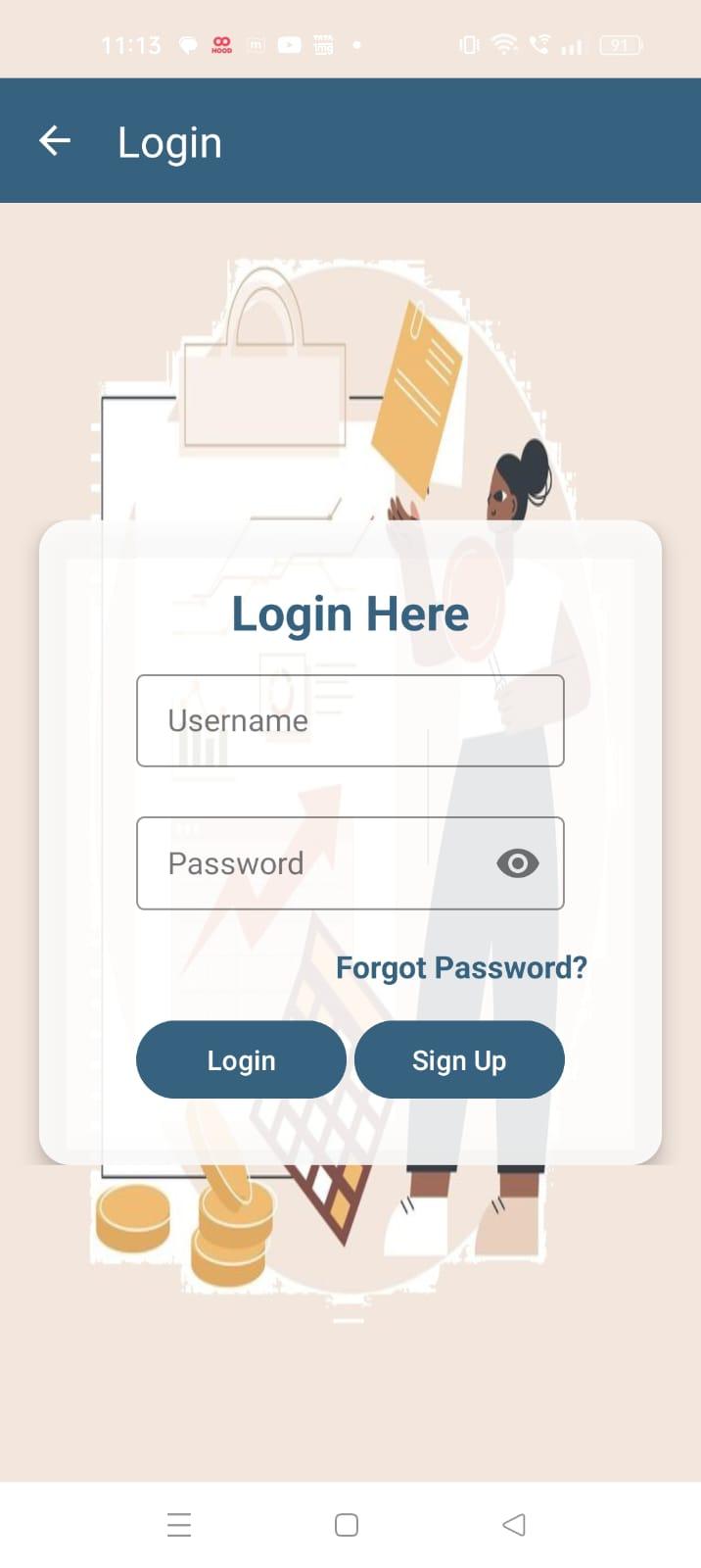 Expense Management System Andorid App- PHPGurukul