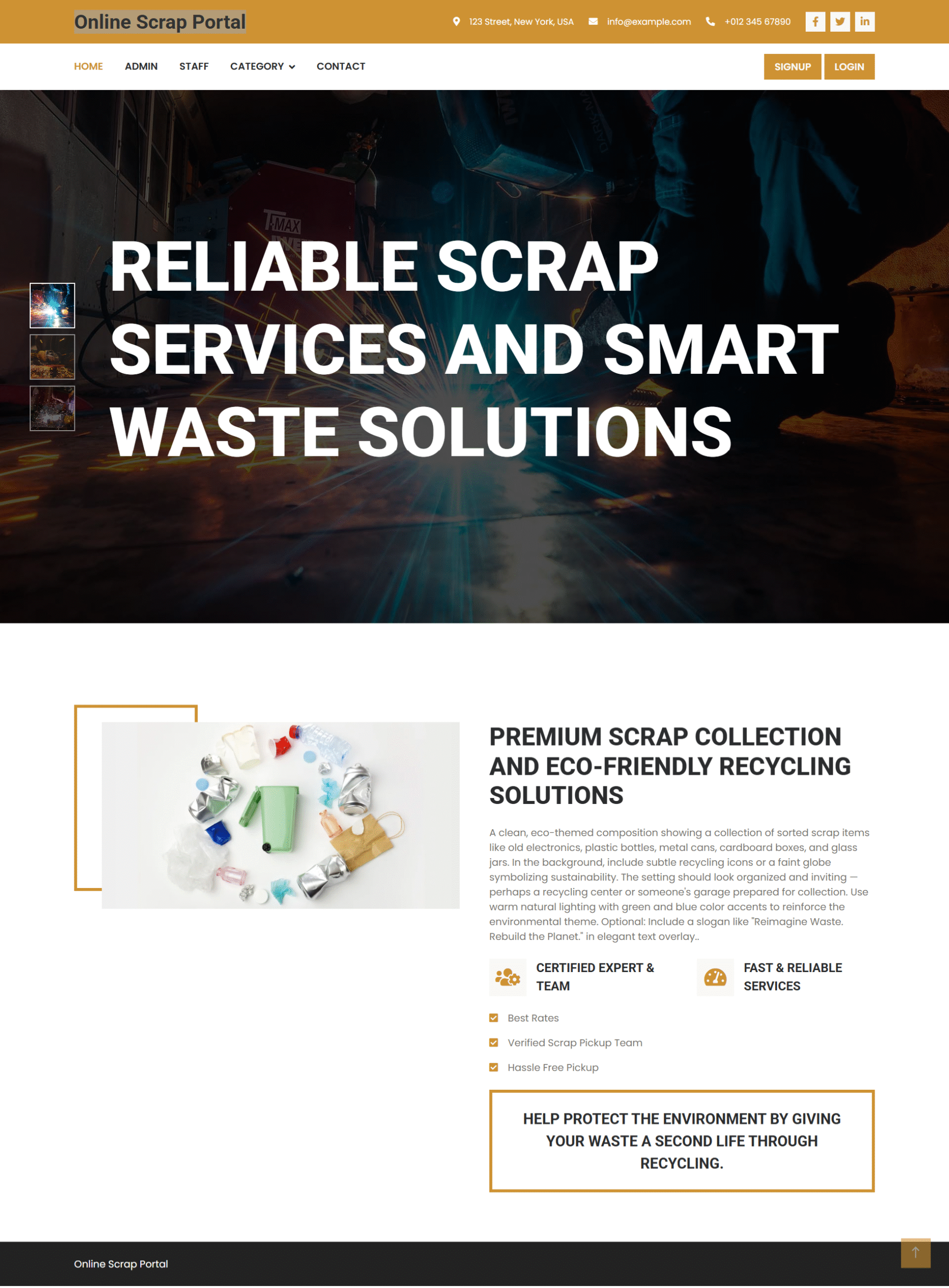 Online Scrap Portal in PHP | Online Scrap Portal Management Project ...