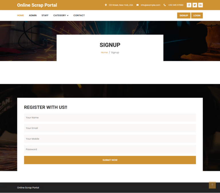 Online Scrap Portal in PHP | Online Scrap Portal Management Project ...