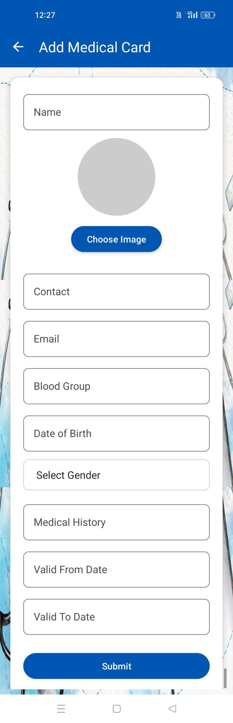 Medical Card Generator Android App Project Using SQLite | Medical Card Generator Android App ...