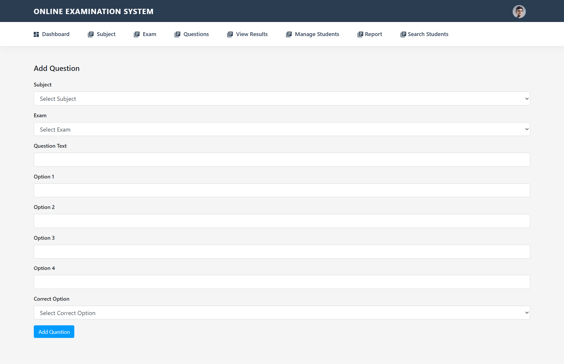 Online Examination System using PHP and MySQL | Online Examination System Project Report