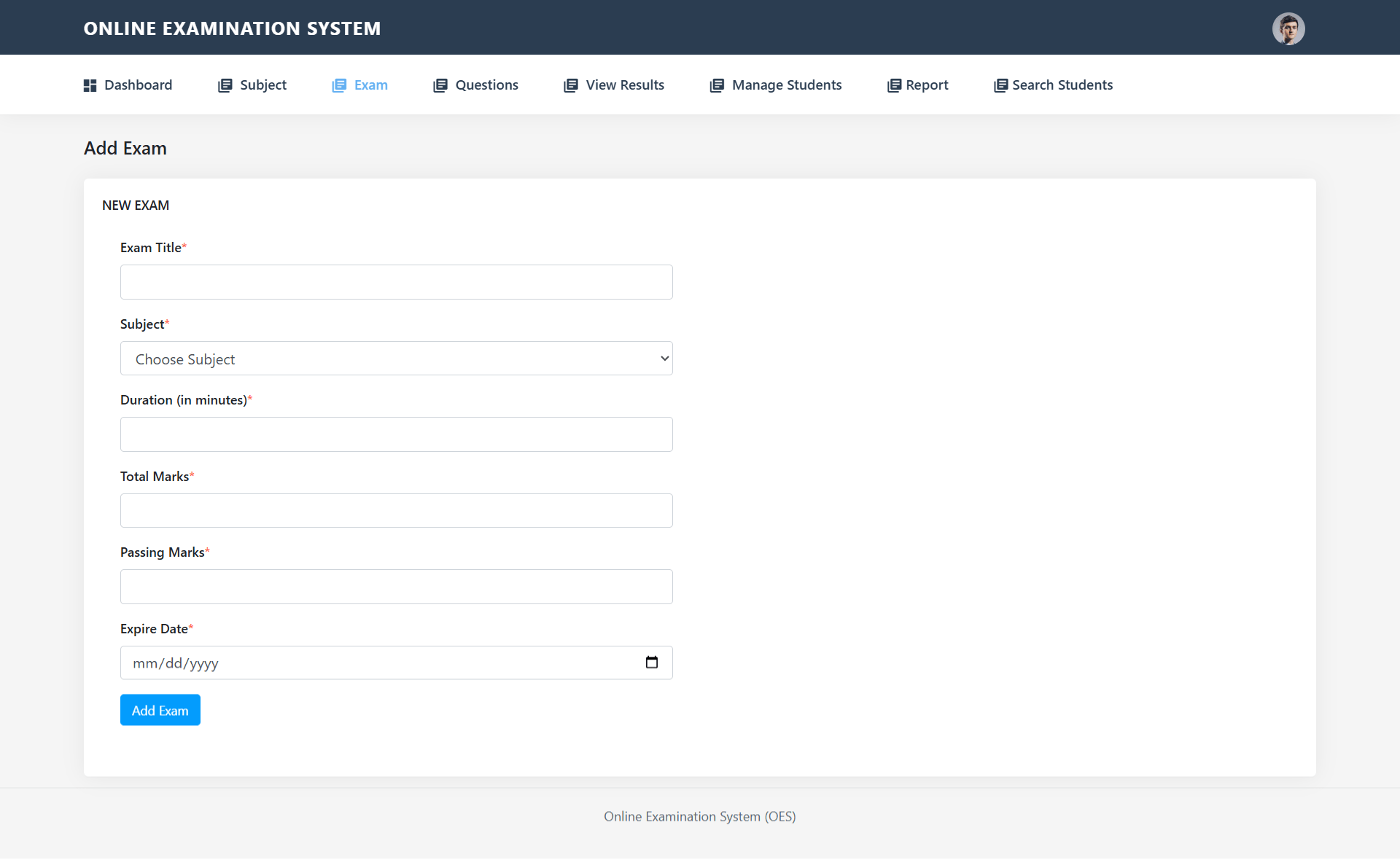 Online Examination System using PHP and MySQL | Online Examination System Project Report