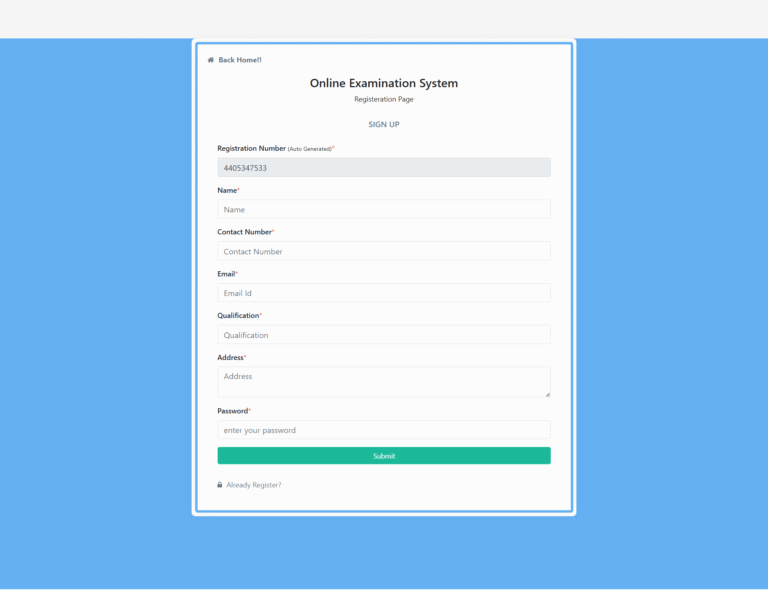 Online Examination System using PHP and MySQL | Online Examination ...