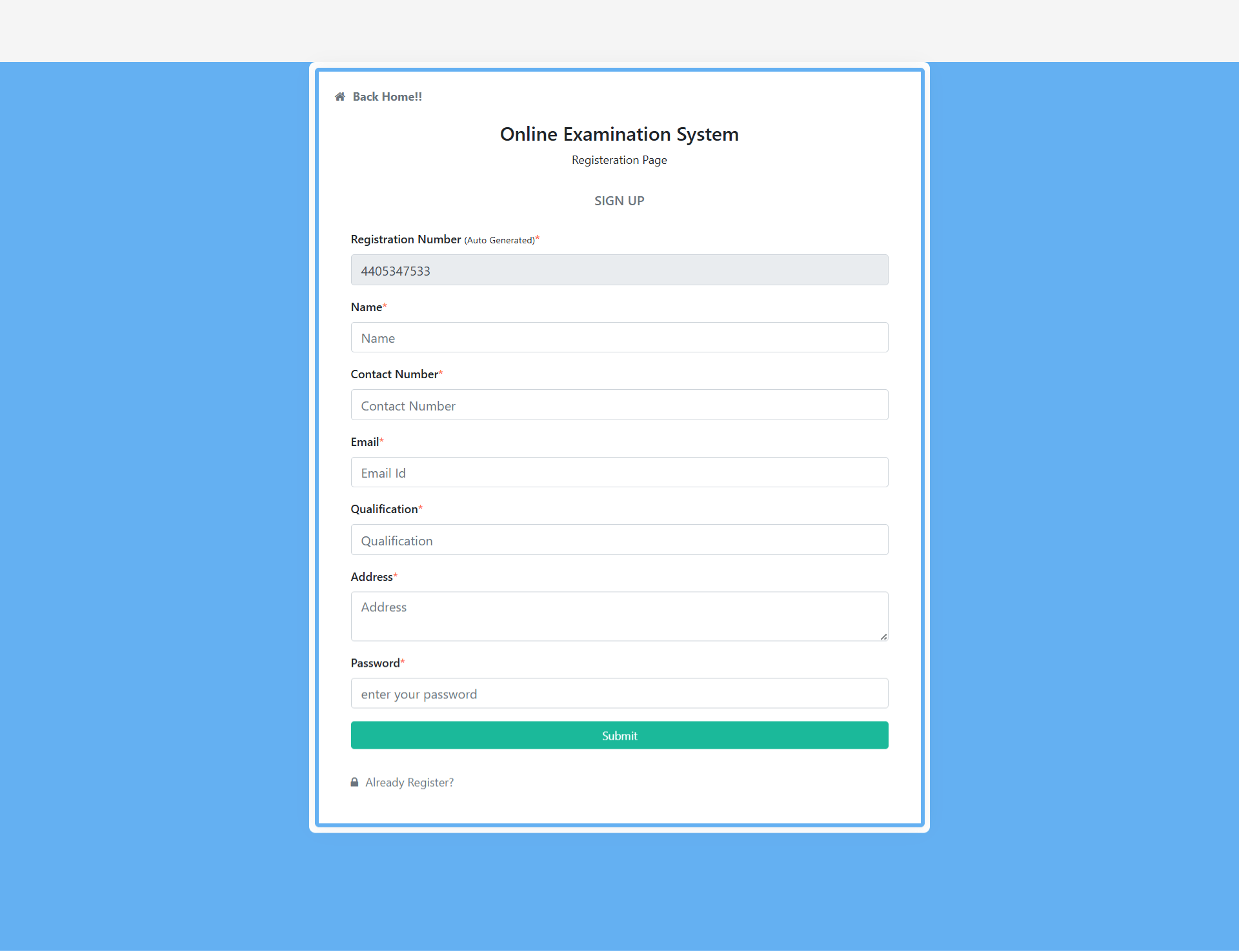 Online Examination System using PHP and MySQL | Online Examination System Project Report
