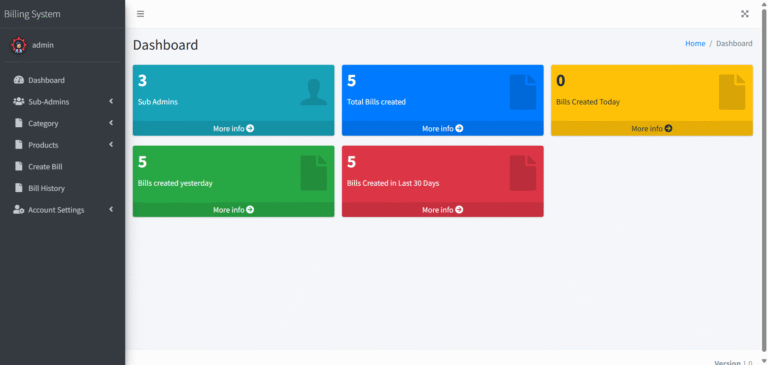 Billing System using PHP and MySQL | Download Billing Management System ...