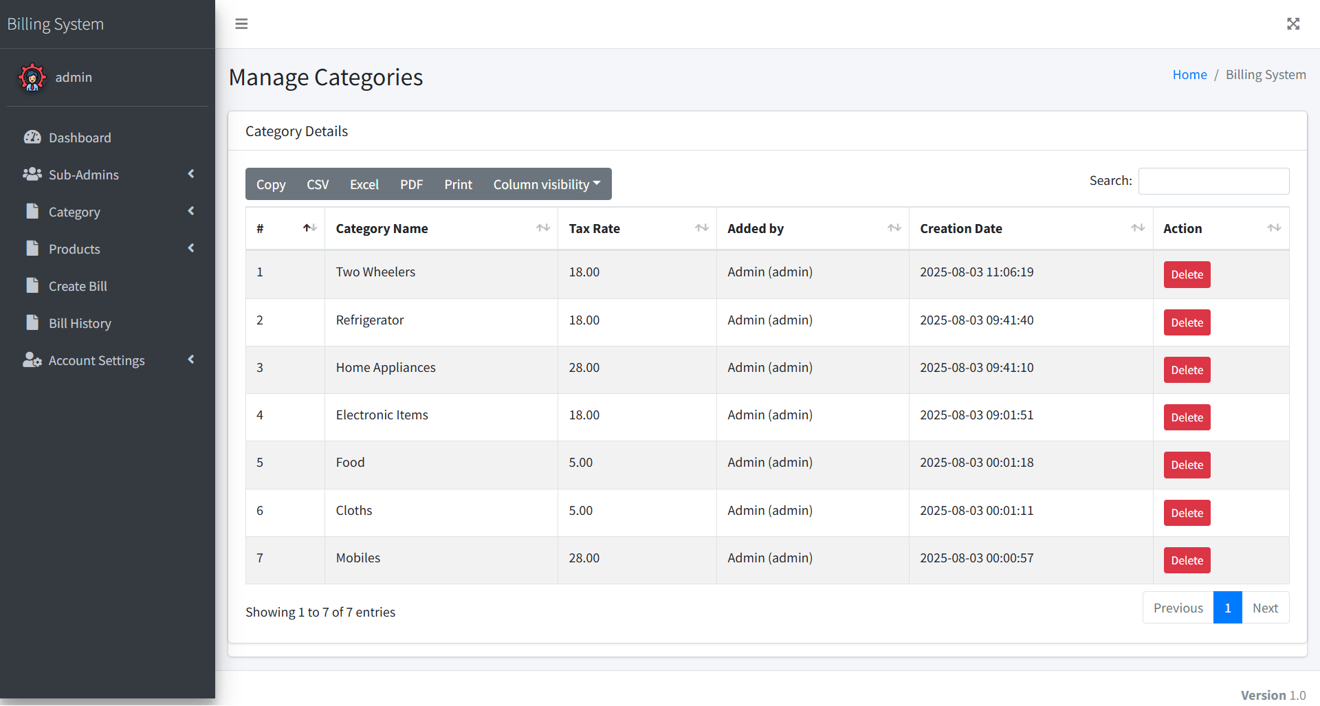 Billing System using PHP and MySQL | Download Billing Management System Project in PHP