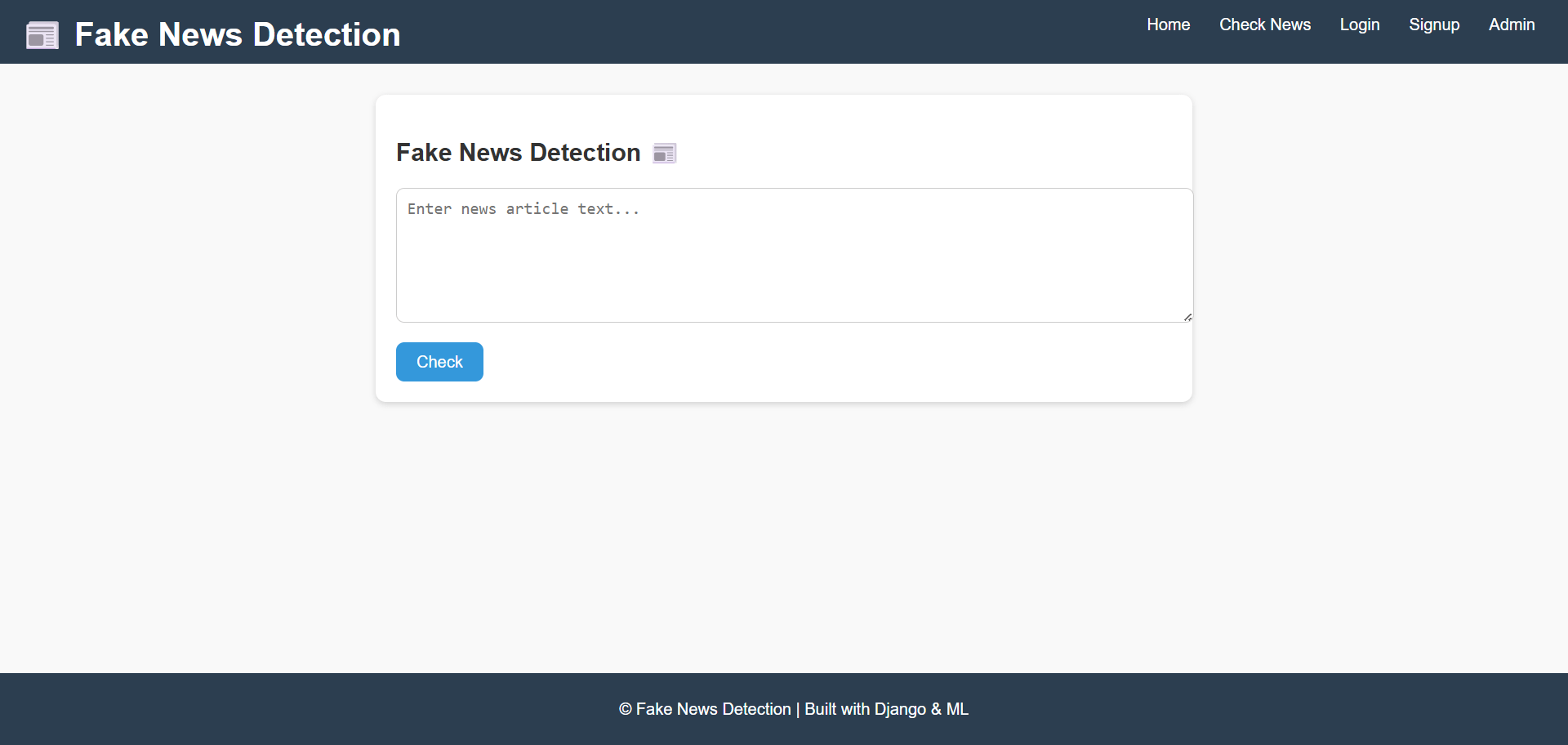 Fake News Detection using Python Machine Learning | Download Fake News Detection System Project ...