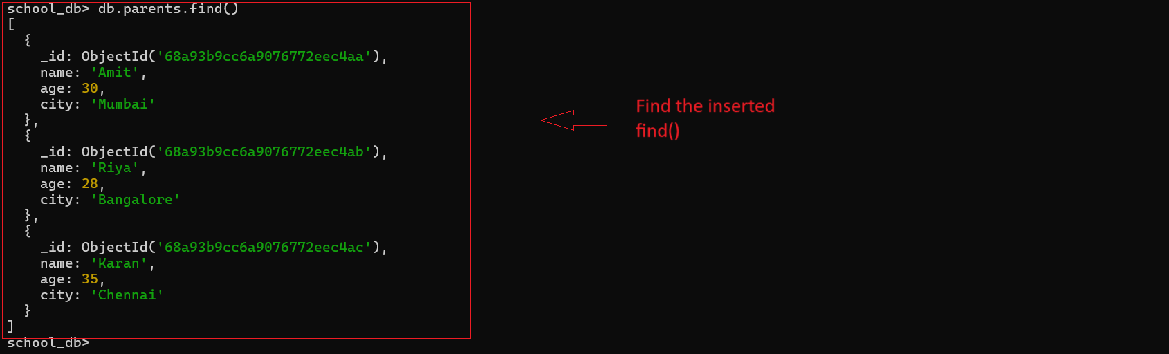 Mongodb Insert Document In Collection Mongodb Insert Document In