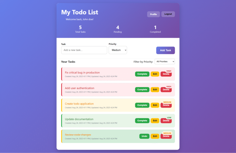 To-Do List App in PHP and MySQL | Download To-Do App Management System Project - PHPGurukul