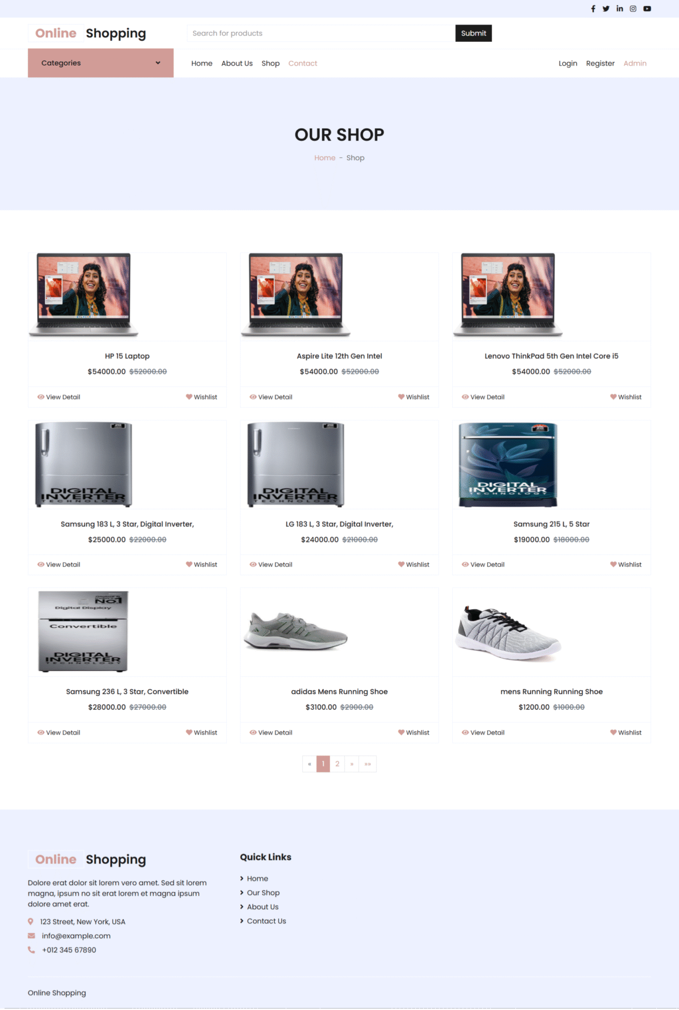 Shopping Portal Project using Python | Shopping Portal Management Sysytem Project PHPGurukul