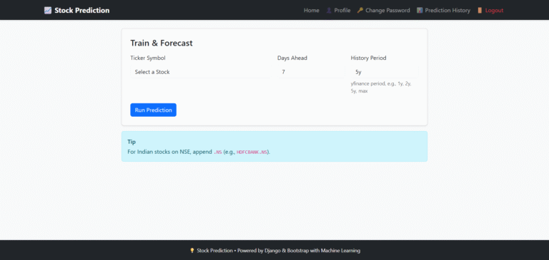 Stock Prediction using Python machine Learning (ML) project for ...