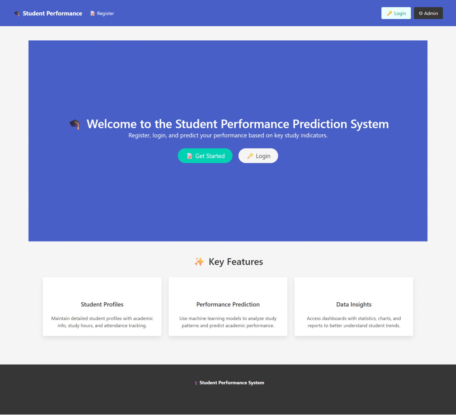 Student Performance Prediction System using Python Machine Learning (ML) - PHPGurukul