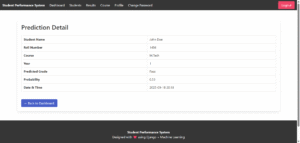 Student Performance Prediction System using Python Machine Learning (ML) - PHPGurukul