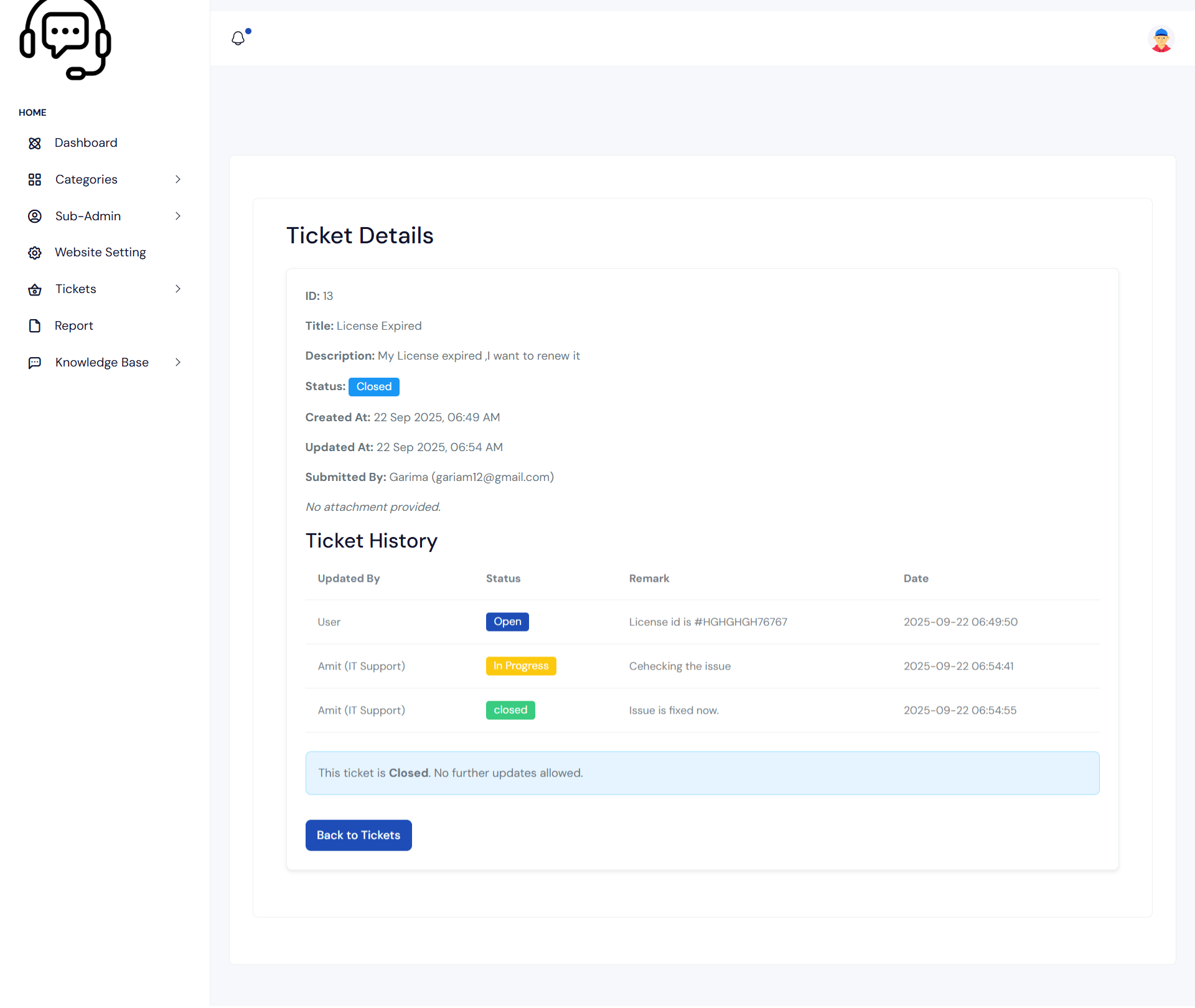 Support Ticket System using Laravel and MySQL | Support Ticket Managment System in Laravel ...