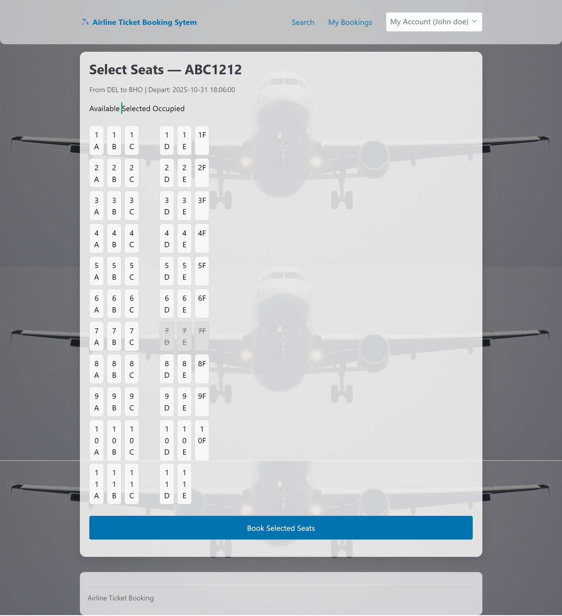 Airline Ticket Booking System using PHP and MySQL | Airline Ticket Booking Management System Project