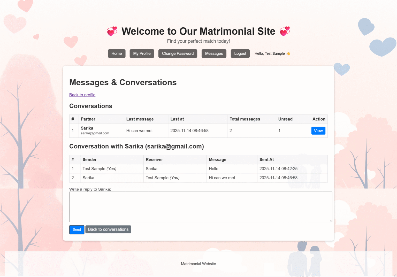 Matrimonial Portal using PHP and MySQL | Online Matrimonial Portal system