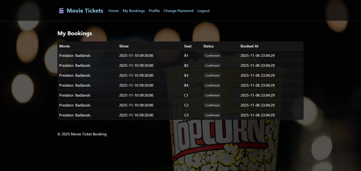 Movie Ticket Booking System using PHP | Movie Ticket Booking Mangment ...