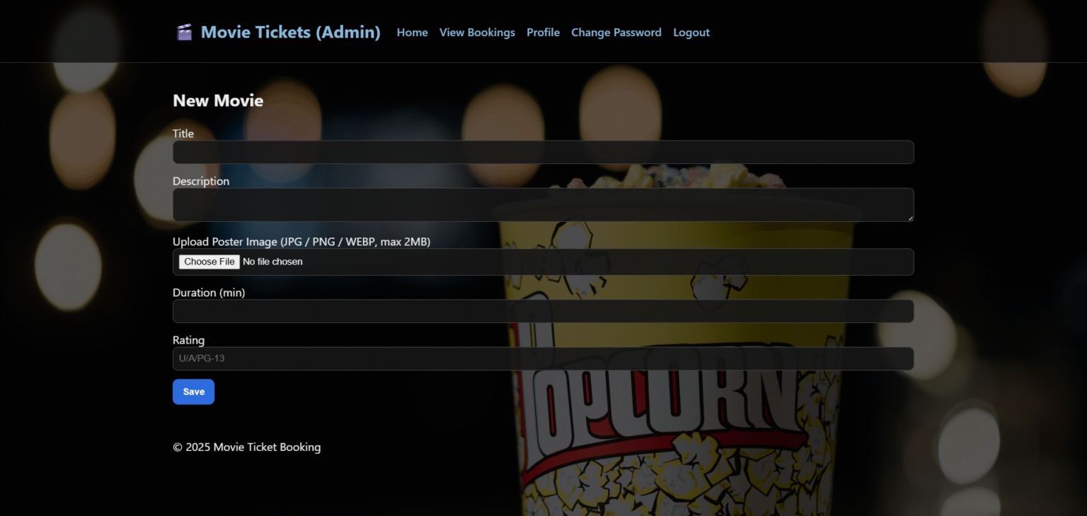 Movie Ticket Booking System using PHP | Movie Ticket Booking Mangment System in PHP