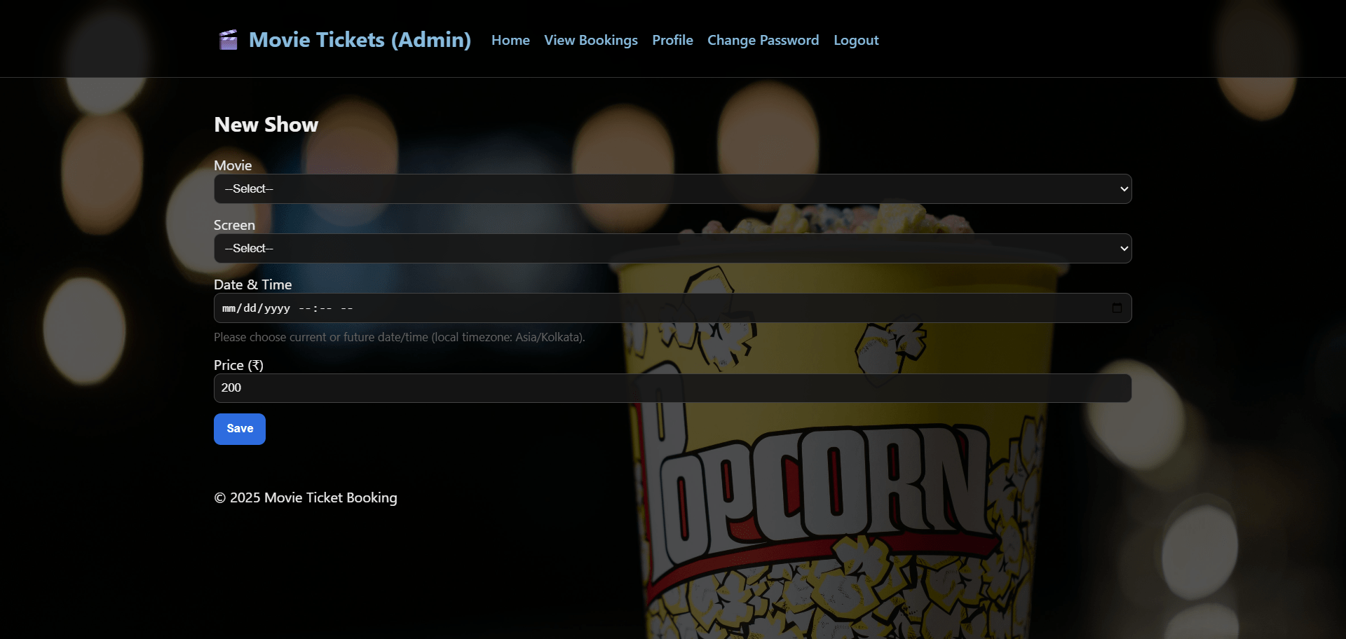 Movie Ticket Booking System using PHP | Movie Ticket Booking Mangment System in PHP