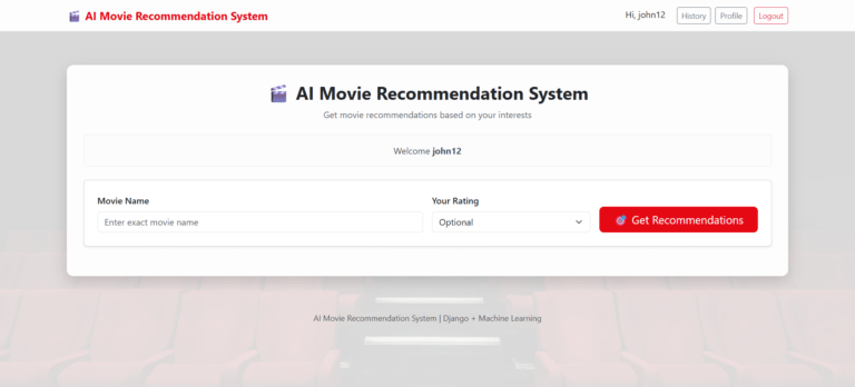 AI Movie Recommendation System using Python Machine Learning | AI Movie ...