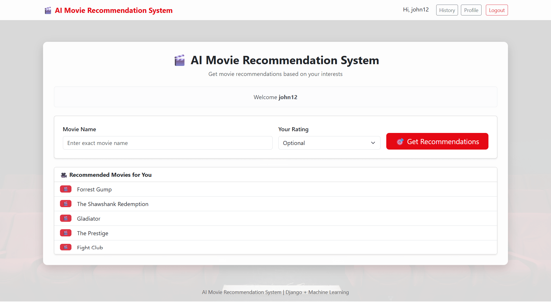 AI Movie Recommendation System using Python Machine Learning | AI Movie ...
